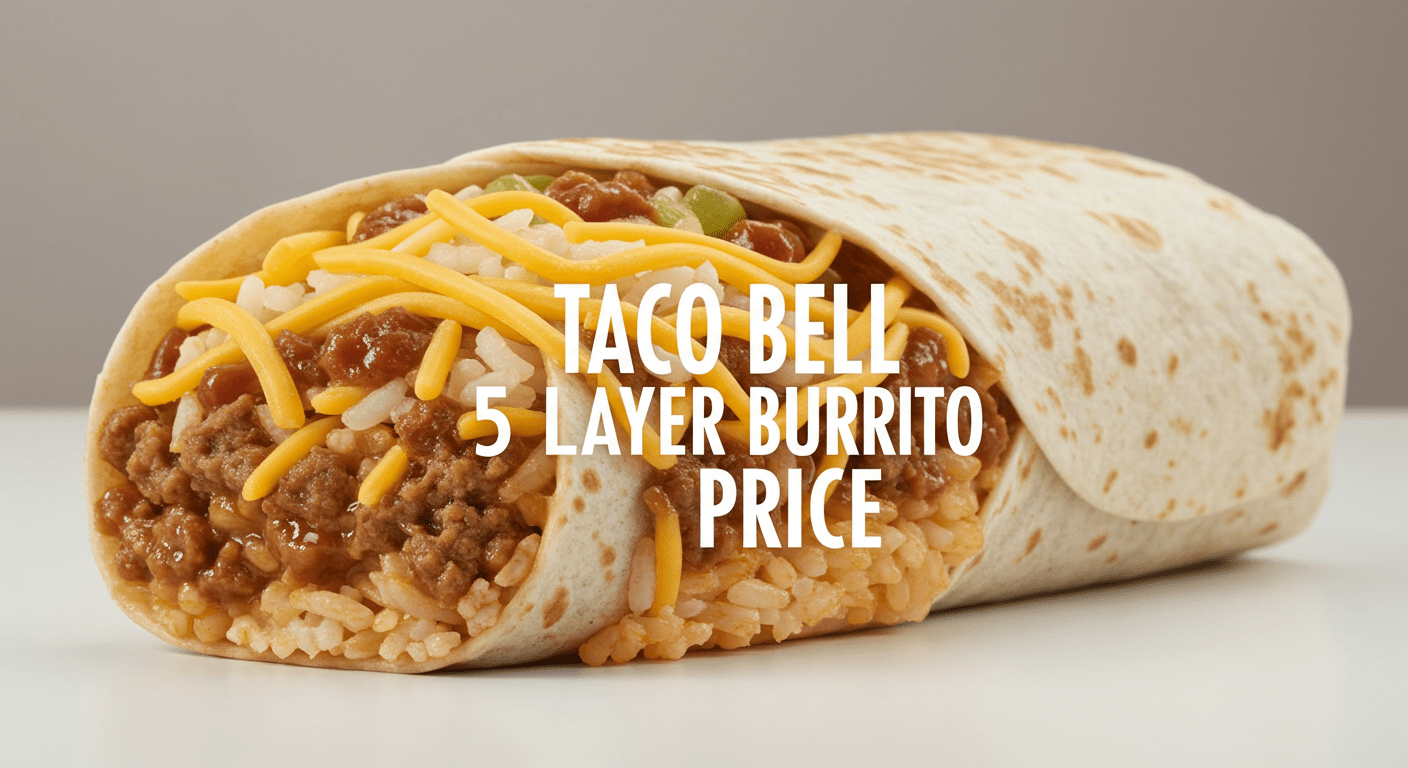 Taco Bell Beefy 5-Layer Burrito Price & Calories - Taco Bell Menu with ...
